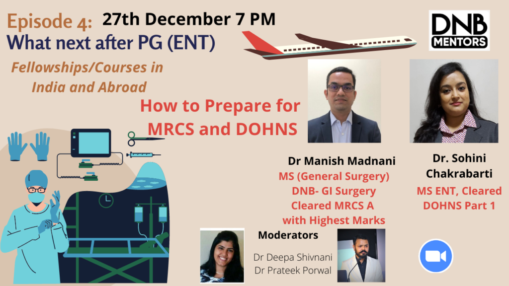 How To Prepare For MRCS And DOHNS - Dr Manish And Dr Sohini - Exams ...